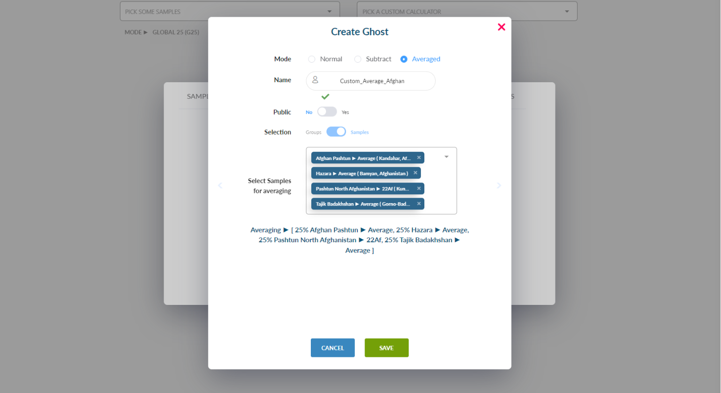 Easier Averaging of "ghost" samples | Genoplot
